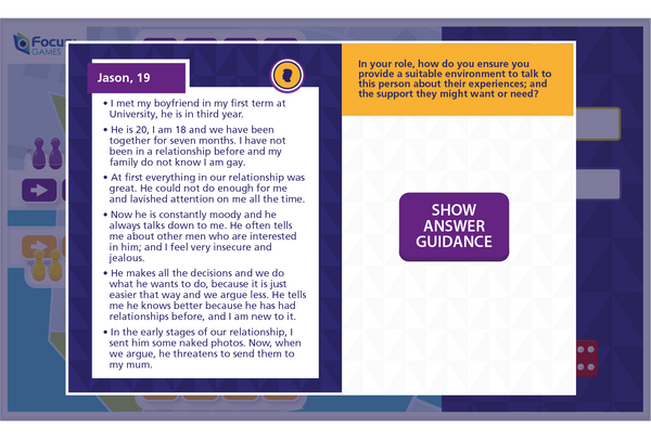 ZeST Domestic Abuse Training Game - Focus Games Ltd.